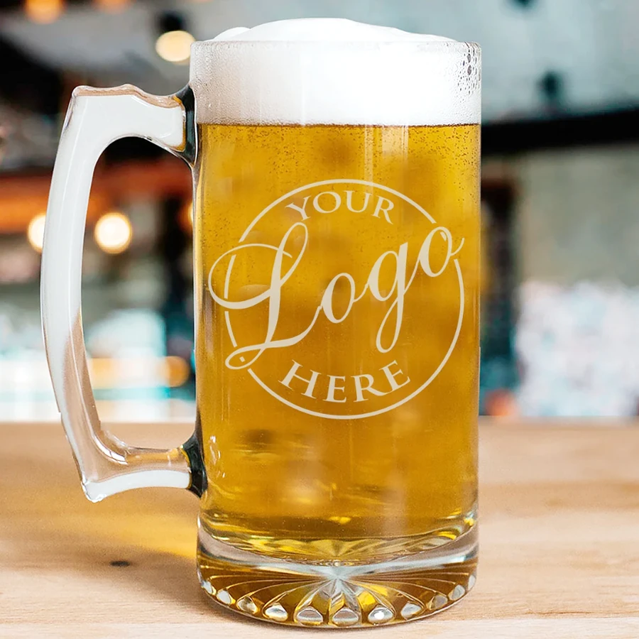 500ml Personalized Beer Mug Laser Engraving Custom Beer Glass With ...