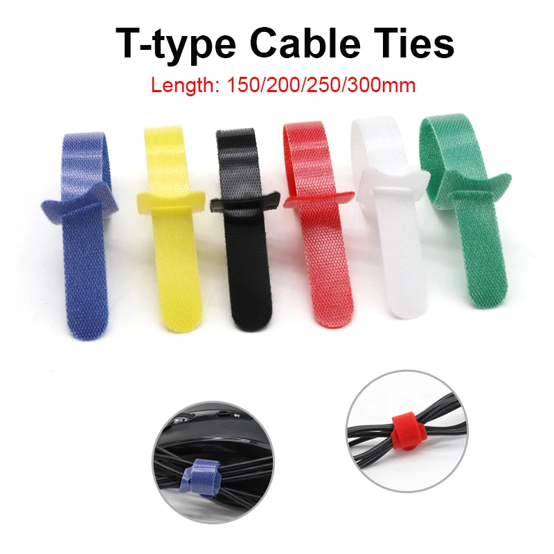 30pcs-100pcs-Releasable-Cable-Ties-Plastics-Nylon-Hook-Loop-Wrap-Zip ...