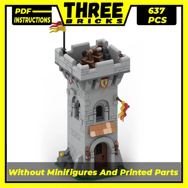 Moc-Building-Blocks-Castle-Model-Knight-Castle-Outpost-Technical-Bricks ...