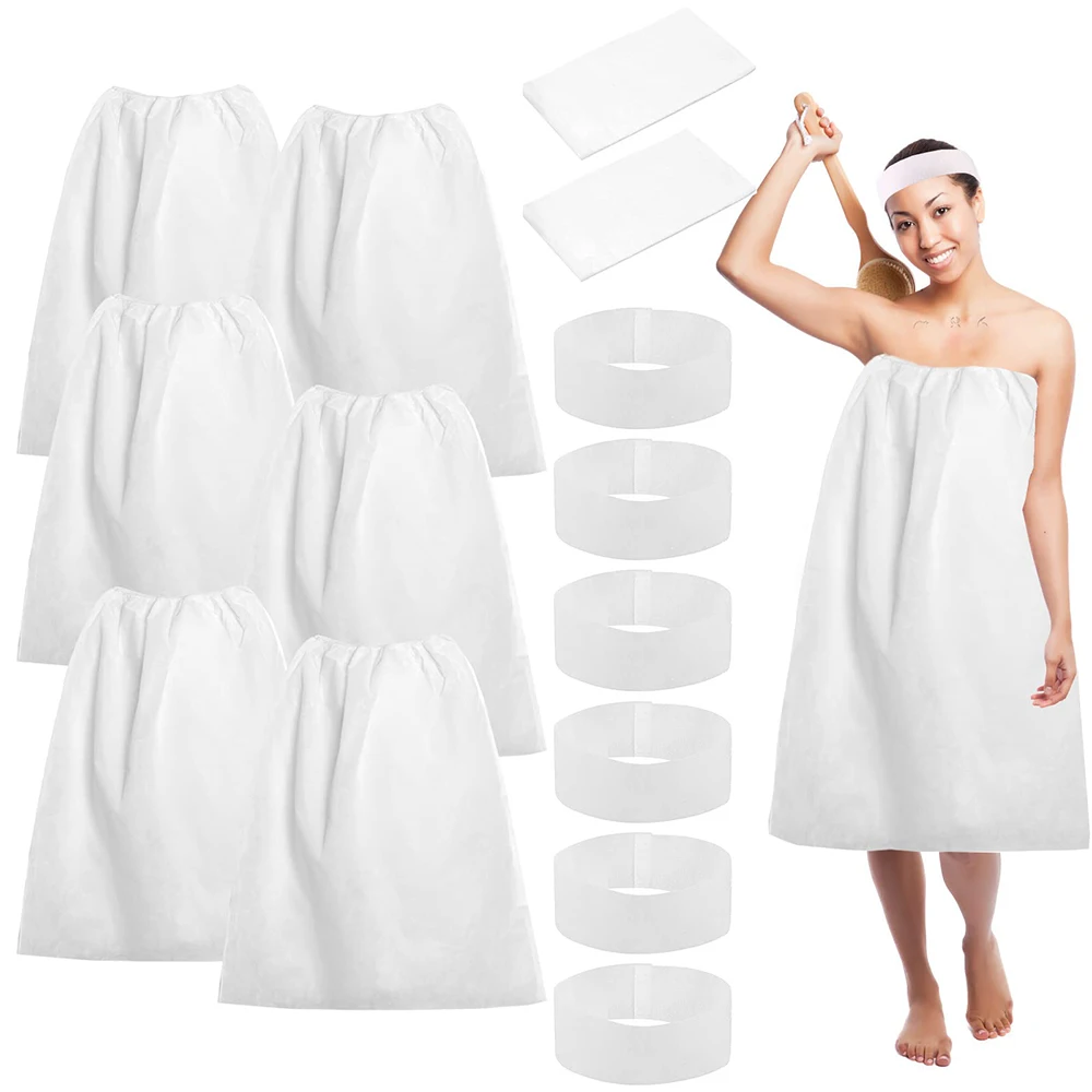 20PCS-Set-Disposable-Spa-Wrap-Non-Woven-Dust-Proof-Bathrobe-Sports-Yoga ...