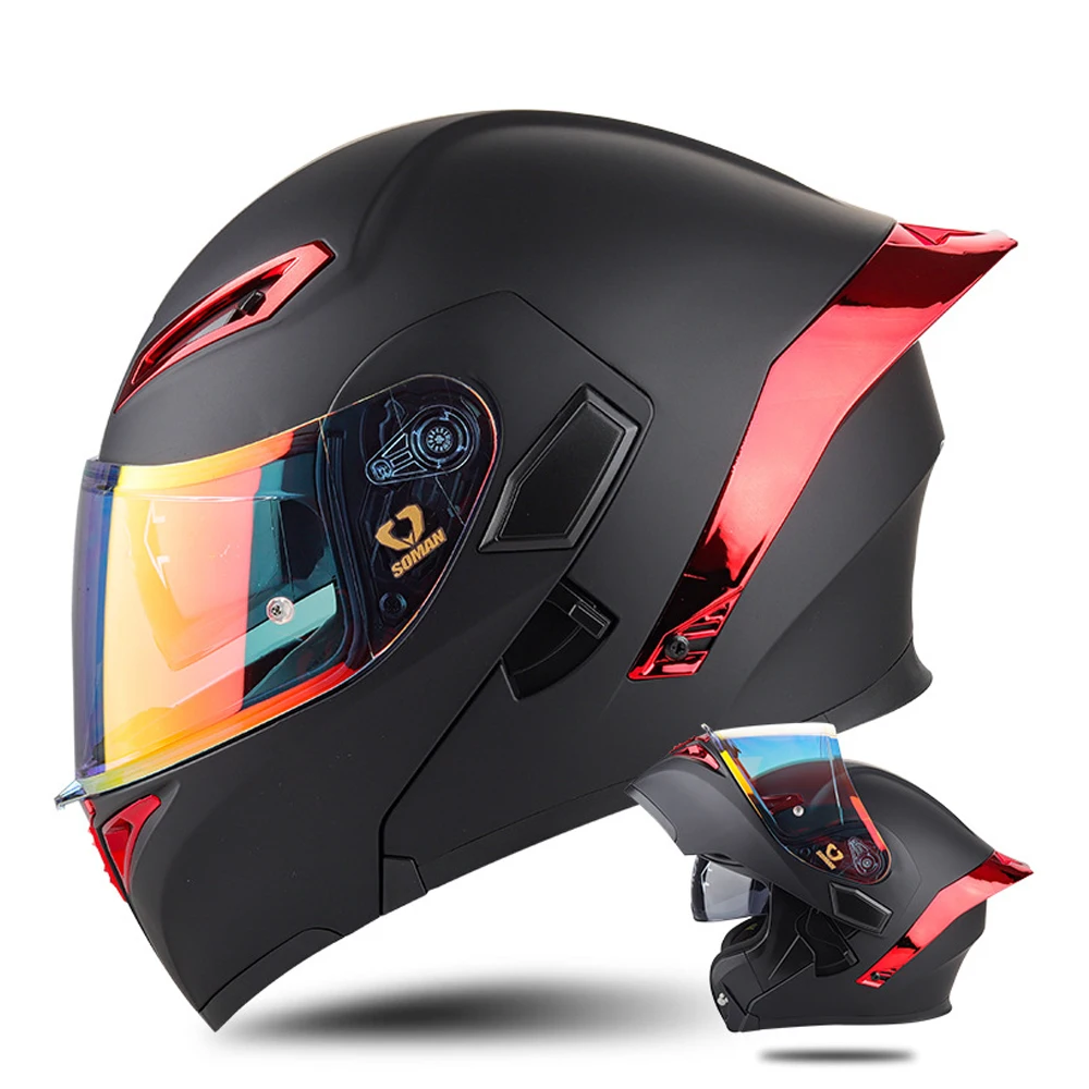 Motorcycle-Helmet-Matte-Black-Red-Wear-Resistant-Head-Protection-Anti-Slip-Motocross-Kask ...