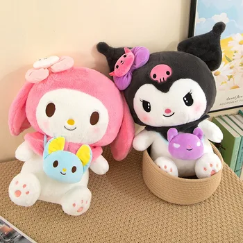 New 40/50cm Kawaii Sanrio Kuromi My Melody Cinnamoroll Plush Toys Doll ...