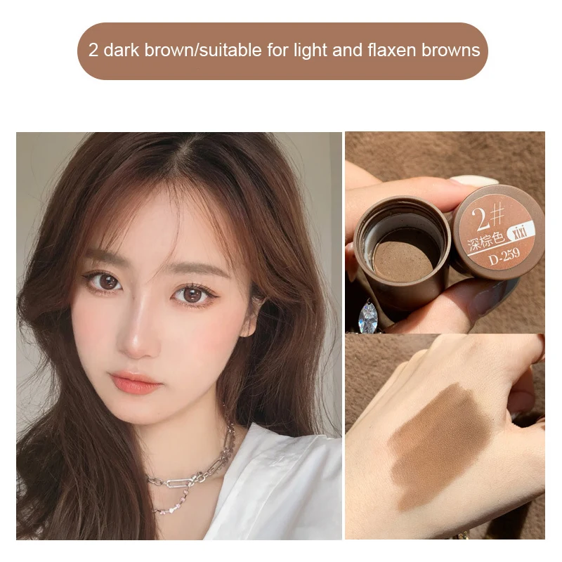 헤어 라인 섀도우 스틱 파우더 방수 헤어 엣지 섀도우 아이 브로우 파우더 블랙 브라운 커버리지 퀵 헤어 파우더 헤드 쿠션 펜