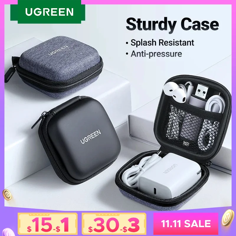 UGREEN-Earphone-Case-Hard-Headphone-Bag-For-Airpods-Earpods-Sennheiser ...