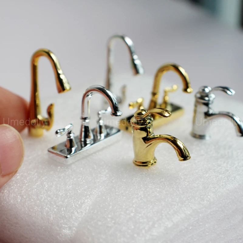 1-6-Scale-Miniature-Dollhouse-Kitchen-Mini-Basin-Water-Tap-Faucet ...