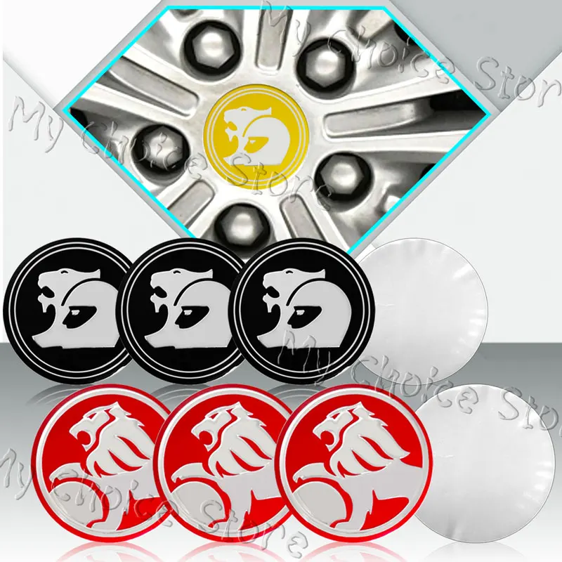 4pcs 56mm Car Decor Emblem Wheel Center Hub Cap Stickers Styling For ...
