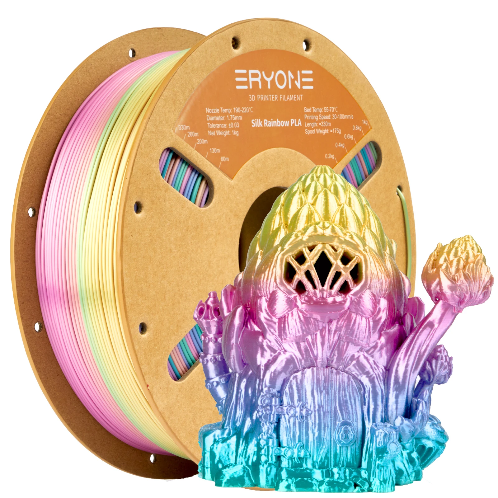 ERYONE Mini PLA Rainbow Filament 1KG 3D Printer Filament 1.75 mm 1KG ...
