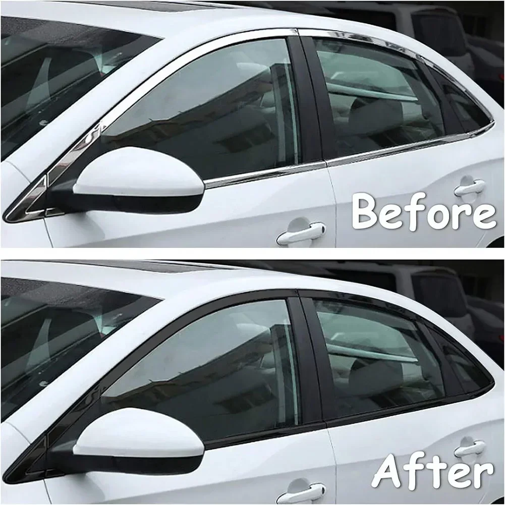 Car Film High Gloss Vinyl Wrap Kit For Black Out Chrome Delete For ...