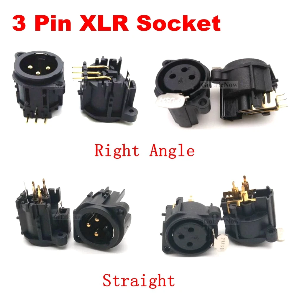Xlr Female Socket Panel Mount Connector | Xlr Socket Panel Mount Pcb - 1 Pcs Socket 3 - Aliexpress