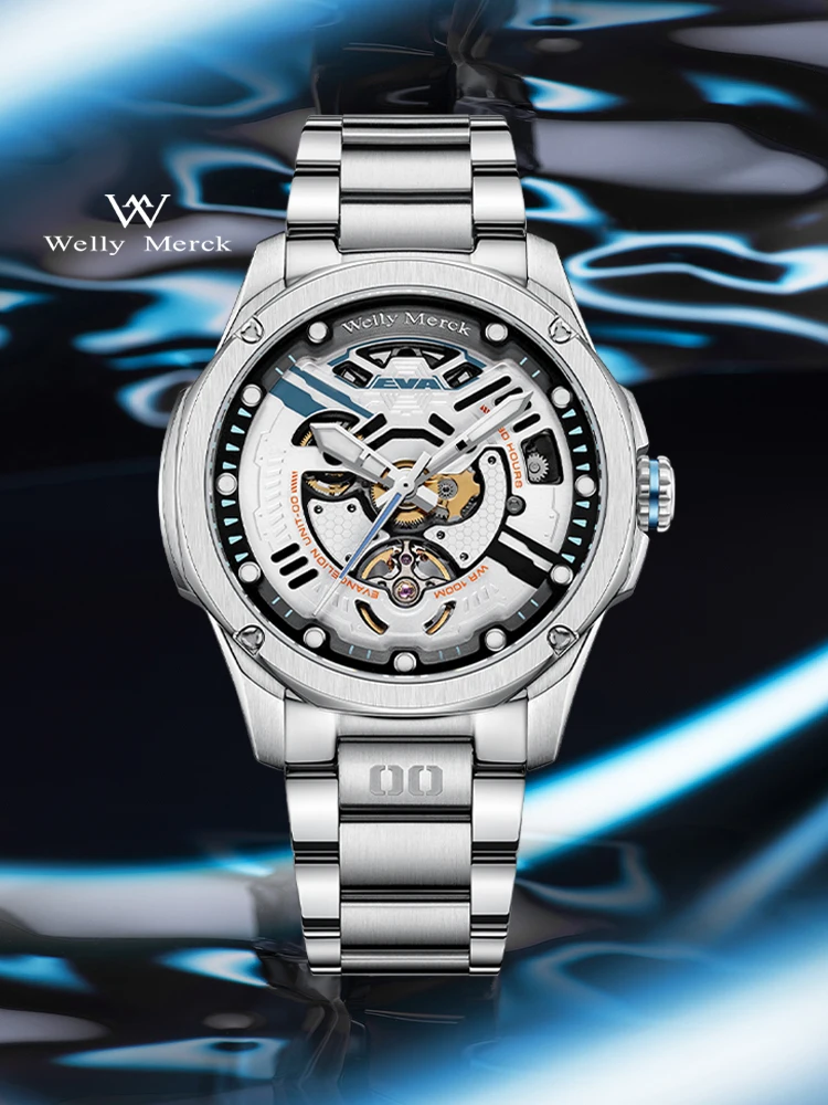 Welly-Merck-Automatic-Mechanical-Watches-Man-Stainless-Steel-Waterproof ...
