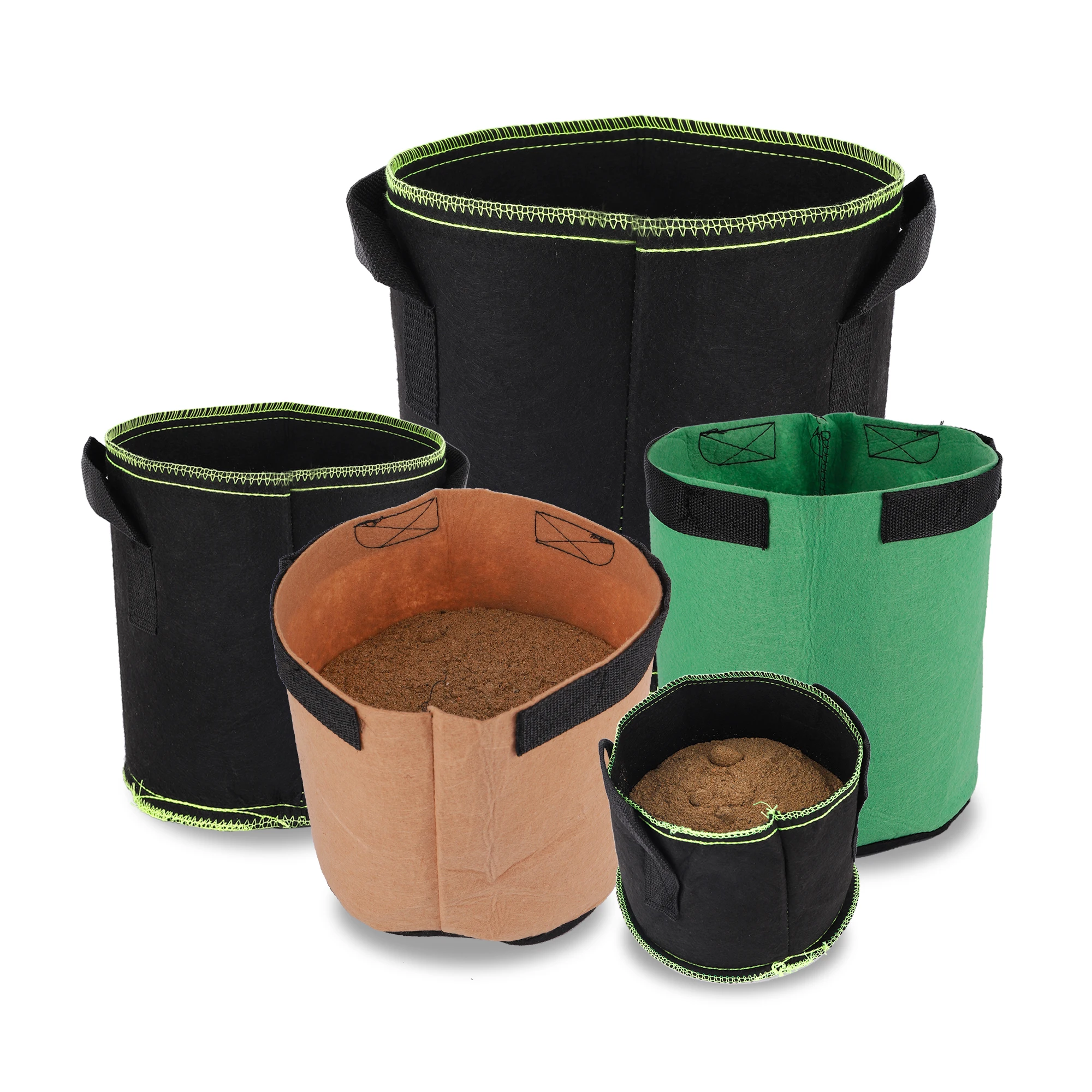 1-17-Gallon-Grow-Bags-Fabric-Felt-Planter-Flower-Planting-Pots-Garden ...