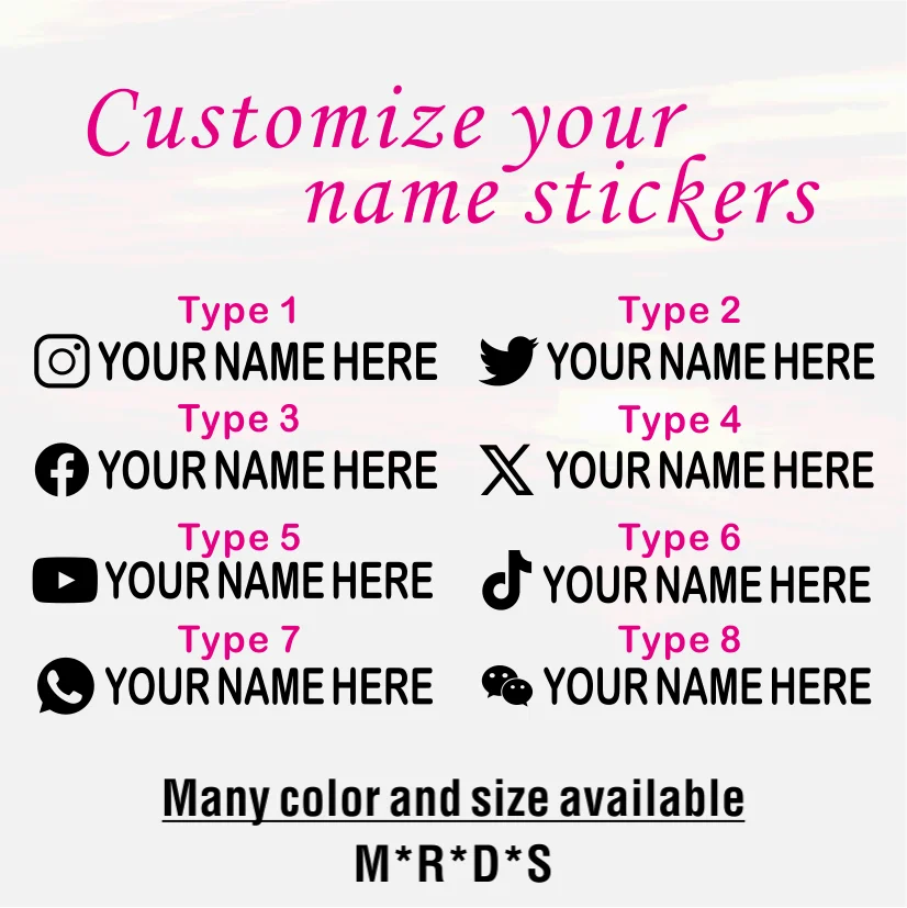 User-Name-Custom-Personalized-Instagram-Car-Vinyl-Decals-Motorcycle-Car ...