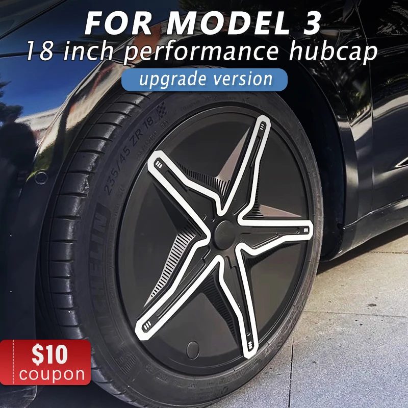 4PCS-HubCap-Performance-for-Tesla-Model-3-18-Inch-Wheel-Caps-Automobile ...