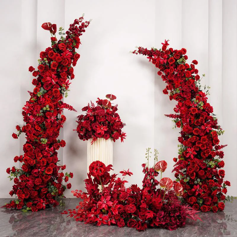 Red-Rose-Wedding-Backdrop-Luxury-5D-Floral-Arrangement-Deco-Horn-Arch ...