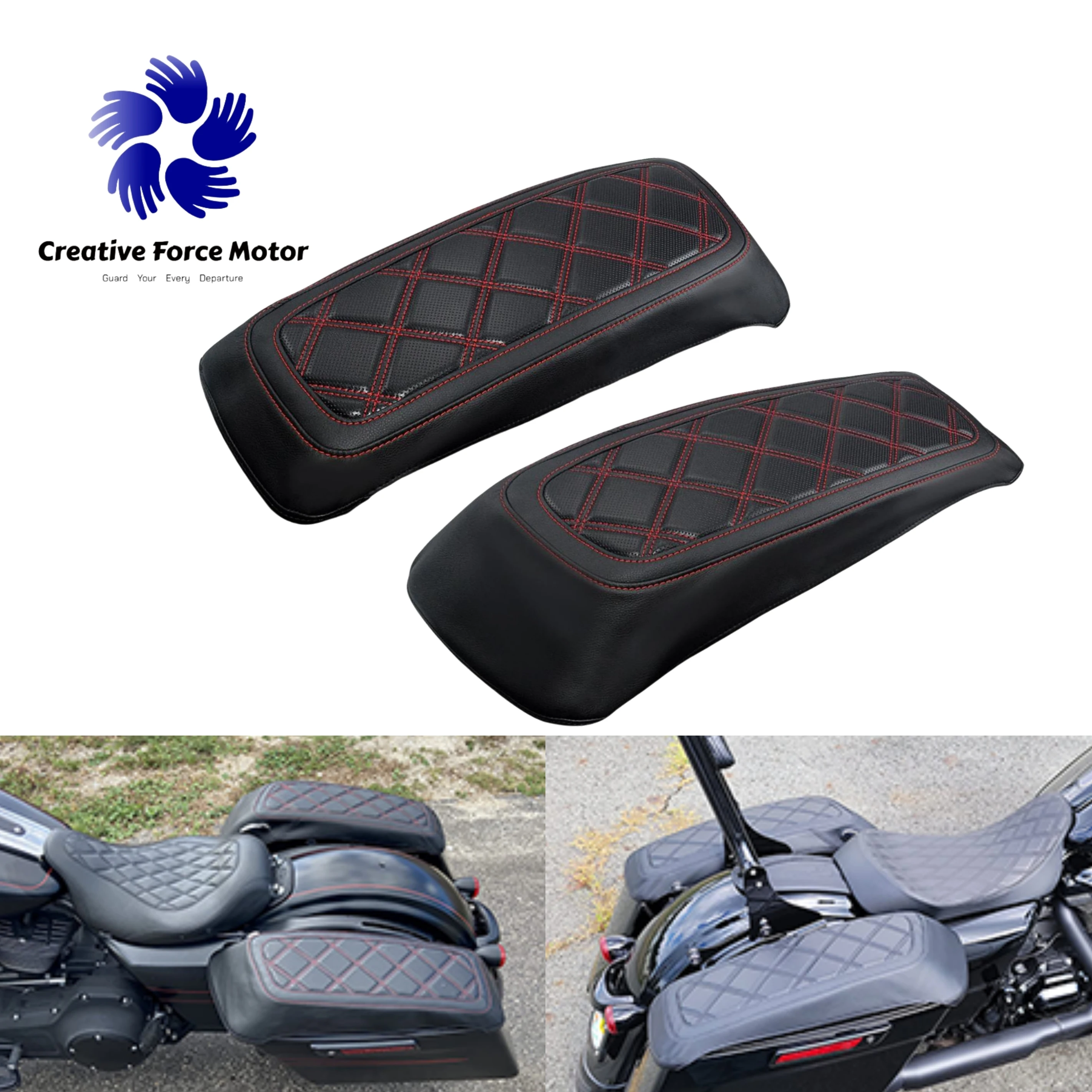 Motorcycles-Side-Boxes-Hard-Saddlebags-Lid-Covers-For-Harley-Davidson ...
