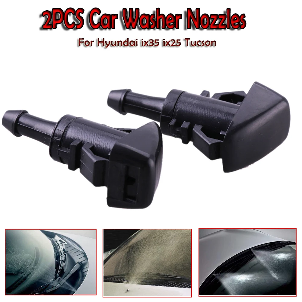 2Pcs-Front-Windshield-Washer-Jet-Nozzle-For-Hyundai-ix35-Tucson-Accent ...