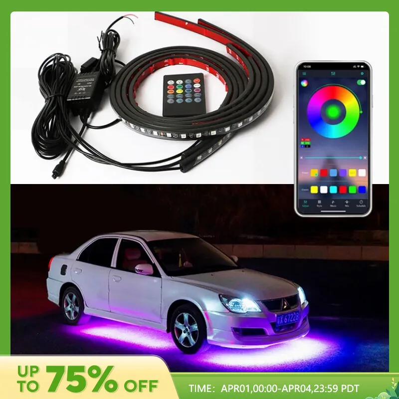 Tira-de-luces-decorativas-para-chasis-de-coche-luces-LED-impermeables ...