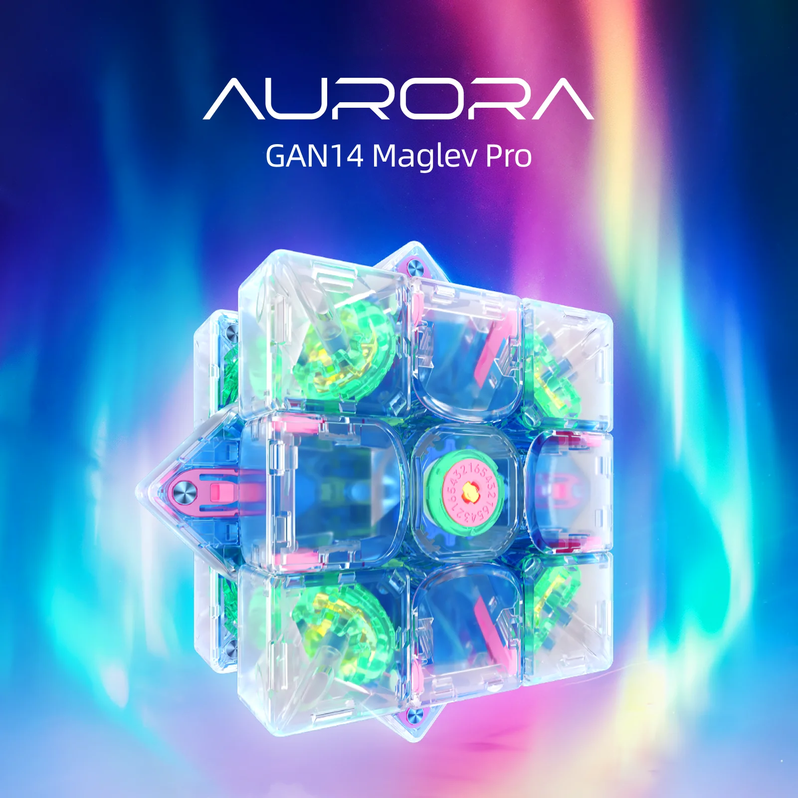 GAN14-Maglev-Pro-Aurora-3x3-Magnetic-UV-Coated-Speed-Cube-Summer ...