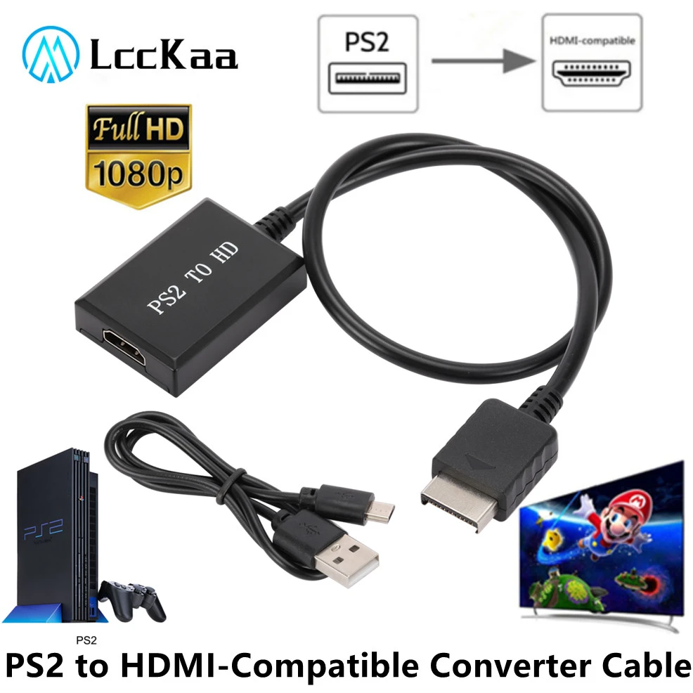 Adaptador PS2 para HDMI, Cabo PS2 para HDMI, Playstation 2 para ...