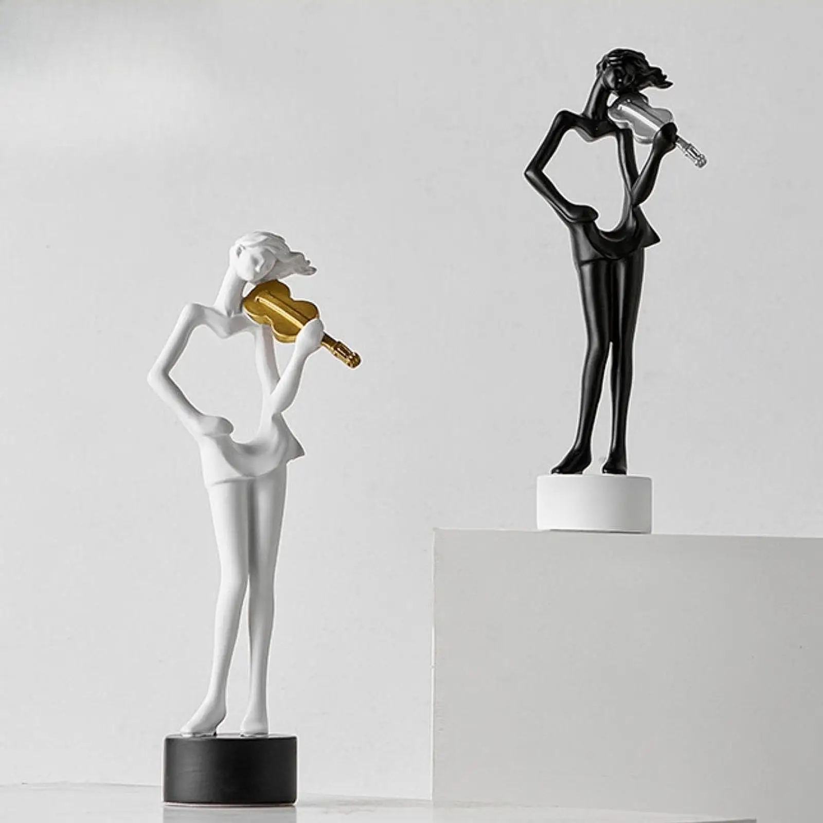20cm Violin Performance Musician Statue Handicraft Musical Instrument ...