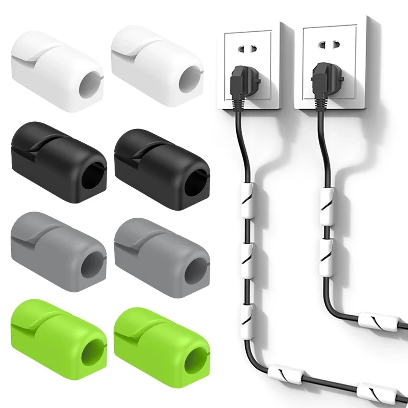 Cable-Organizer-Management-Wire-Holder-Flexible-USB-Cable-Winder-Tidy ...