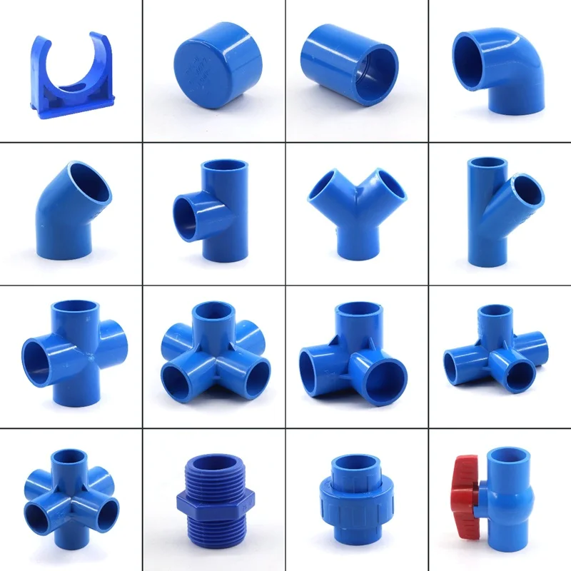 Conectores de tubería de PVC azul, 2 piezas, 20 ~ 32mm, conector en T ...