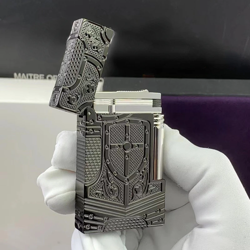 Best Brand Vintage Shield Knight Collectible Gas Metal Lighter ...
