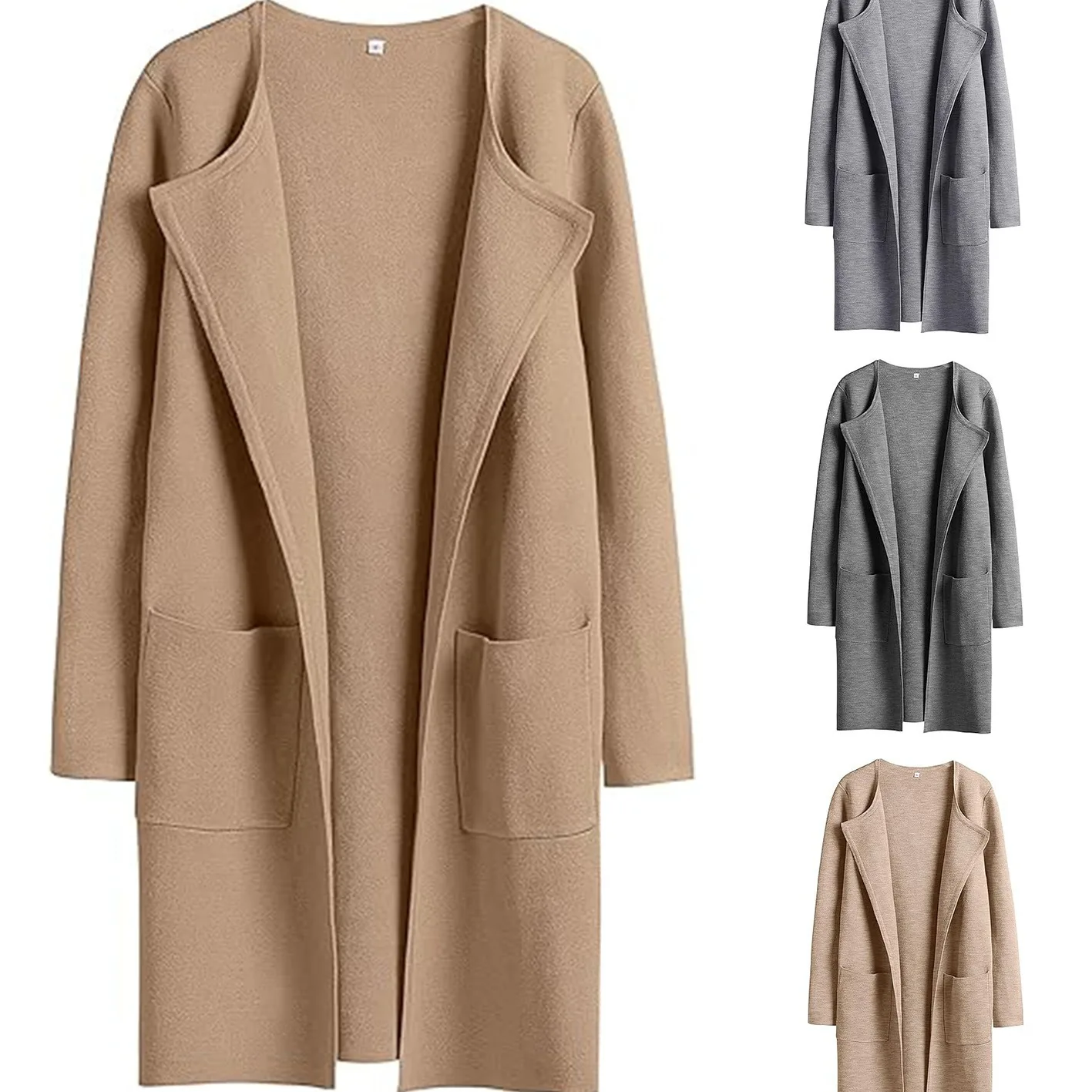 Abrigo-de-lana-con-cuello-abatible-para-mujer-abrigo-c-modo-y-a-la-moda ...