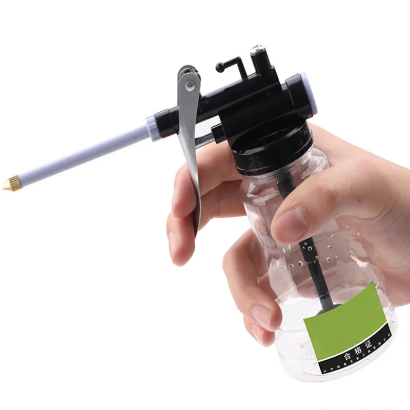 250-ML-Oil-Can-High-Pressure-Hand-Pump-Oiler-Lubrication-Metal-Gun-for ...