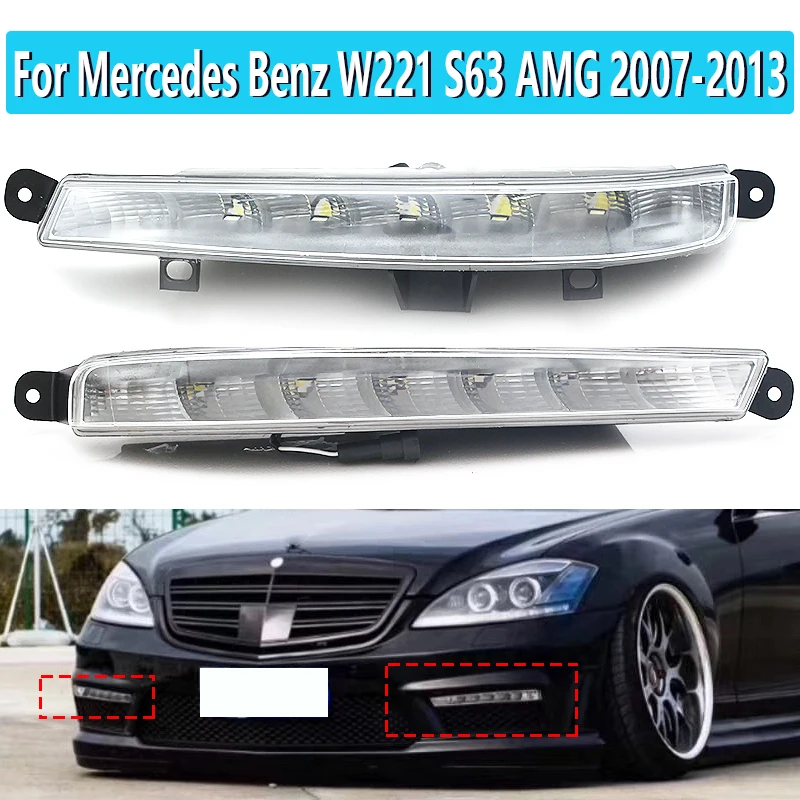 Luces-de-circulaci-n-diurna-DRL-para-Mercedes-Benz-W221-S63-AMG-2007 ...