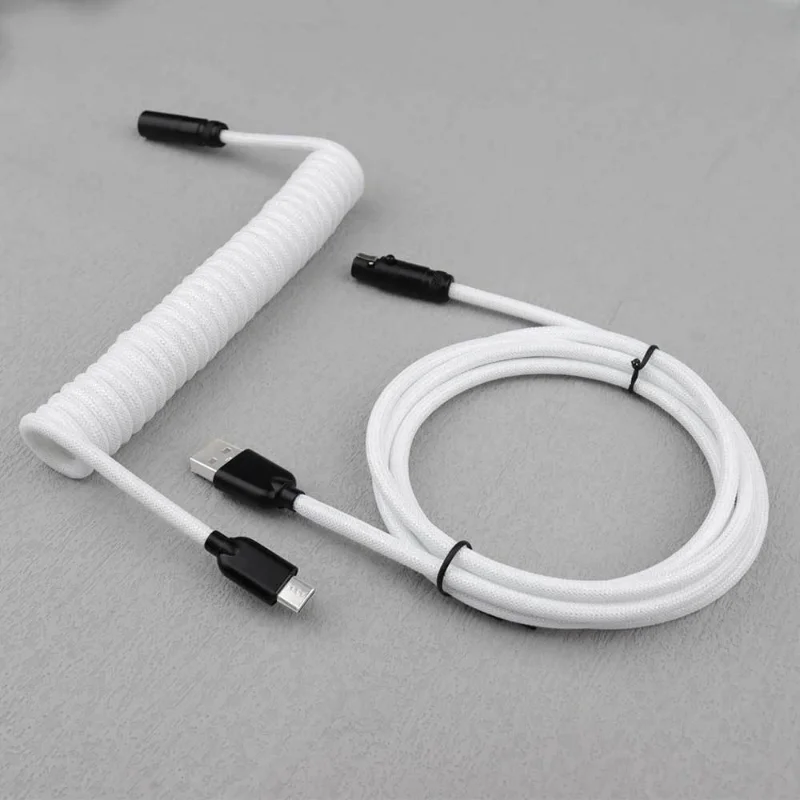 Coiled cable type C Mechanical keyboard wire USB keyboard cable ...