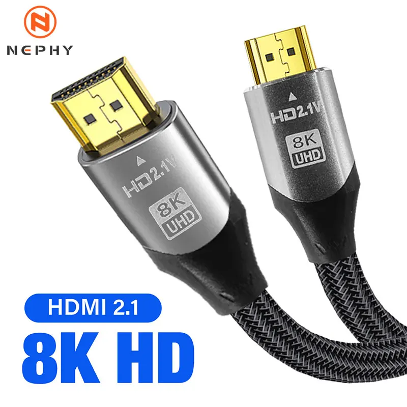 HDMI-8K-Cable-8K-60Hz-4K-120Hz-HMDI-2-1-Weave-Cable-48Gbps-For-HDTV ...