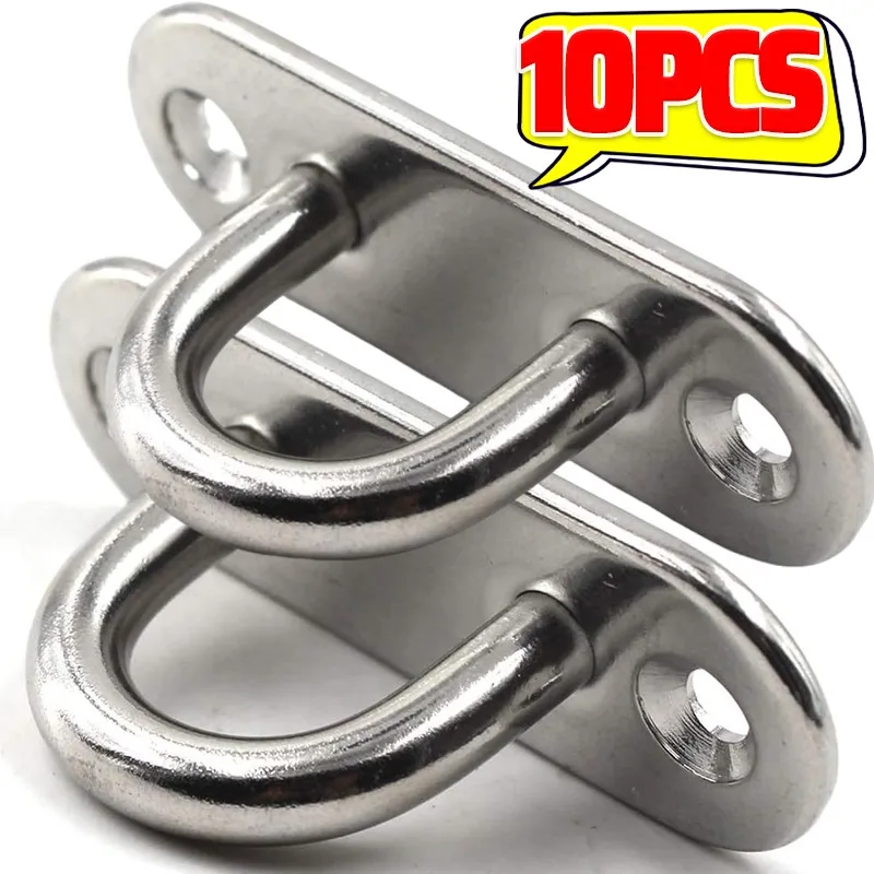 Hook Eye Plate Heavy Duty Pad Wall Mount Ceiling Hanger Stainless Steel ...