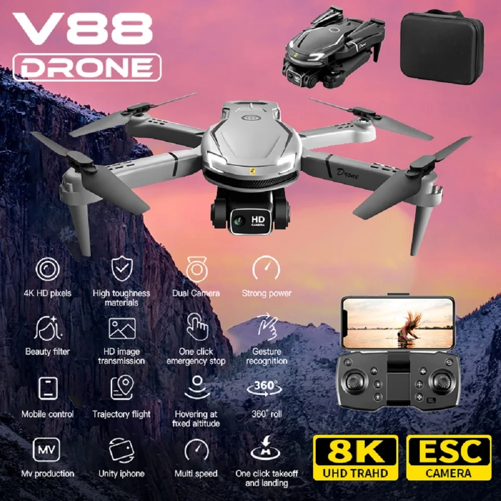 New-Mini-V88-Drone-For-Xiaomi-4k-Professinal-With-Wide-Angle-Triple-8k ...
