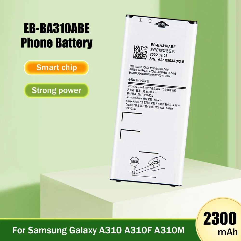 3.7V 2300mAh EB-BA310ABE Rechargeable Li-Ion Battery For Samsung Galaxy A3 2016 Edition SM-A310F ...