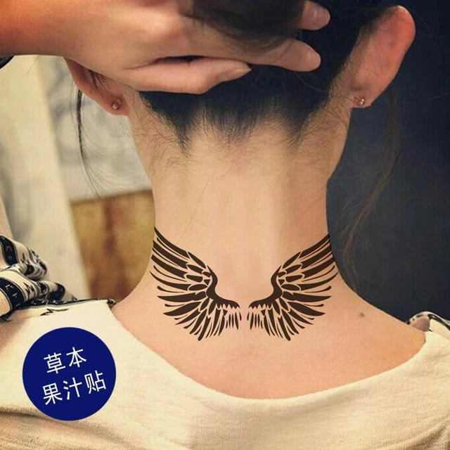 Simple Wing Tattoo Designs For Girls On Back