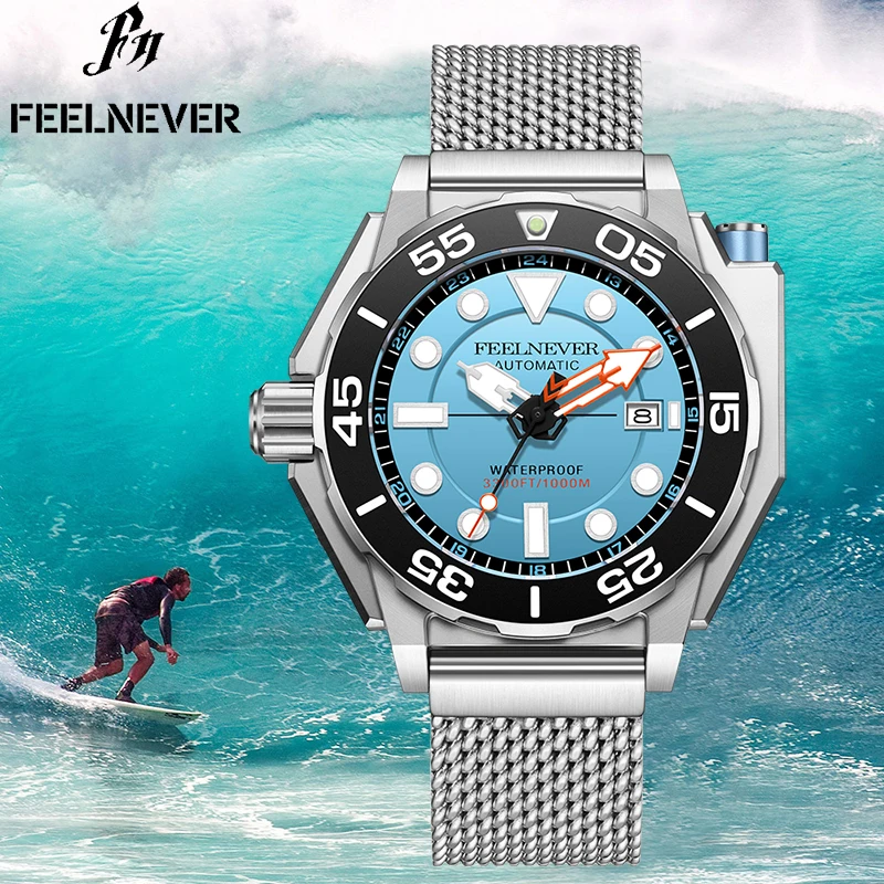 FeelNever Top Brand Luxury Mechanical Watch Rotating Bezel Sports ...