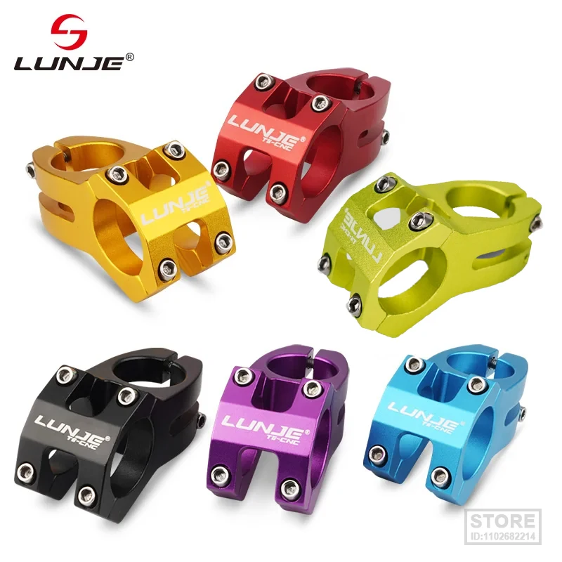 LUNJE-MTB-Stem-31-8x45mm-High-Strength-Short-Handlebar-Aluminum-Alloy ...