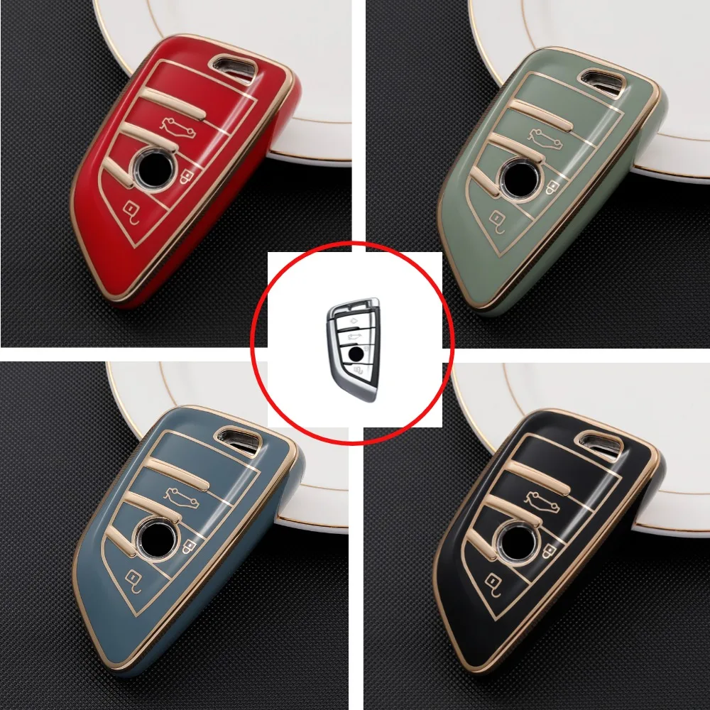 TPU Car Key Case Cover Shell Fob For BMW X1 X3 X5 X6 X7 1 3 5 6 7 ...