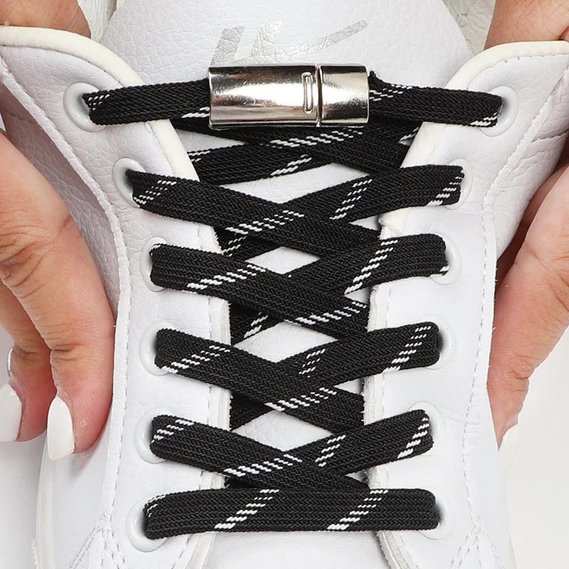 No-Tie-Elastic-Shoelaces-Stretch-Tieless-With-Magnetic-Shoe-Laces-One ...