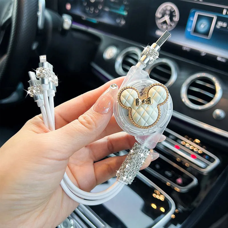 Retractable-3-in1Fast-Charge-Data-Cable-Car-Three-in-One-Fast-Charge ...