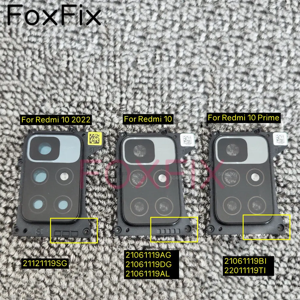 Rear Back Camera Glass Lens For Xiaomi Redmi 10 2022 Prime Camera Cover ...