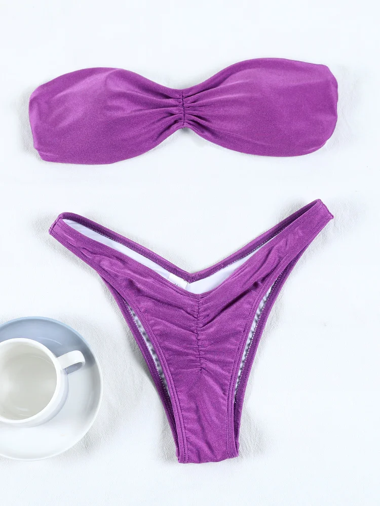 Low-Waist-Bandeau-Bikinis-Push-Up-Swimsuit-High-Cut-Swimwear-Women ...