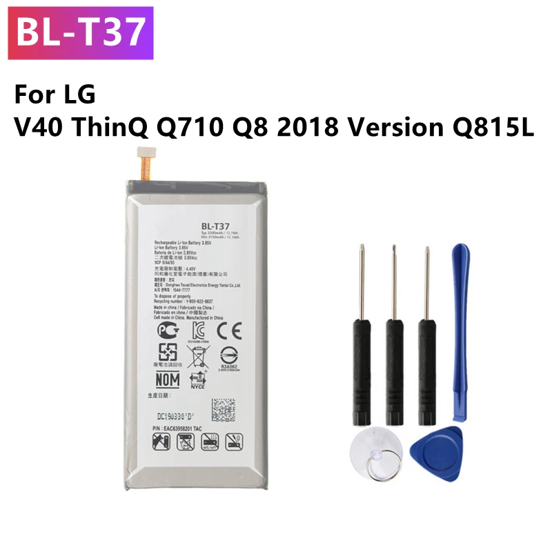 BL-T37 Battery For LG V40 ThinQ Q710 Q8 2018 Version Q815L Bateria BL ...