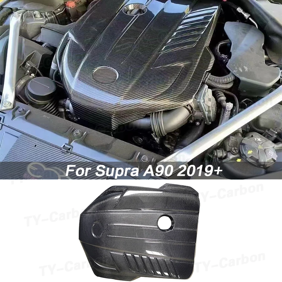For-Toyota-Supra-A90-MK5-Carbon-Fiber-Engine-Cover-Replacement-Engine ...