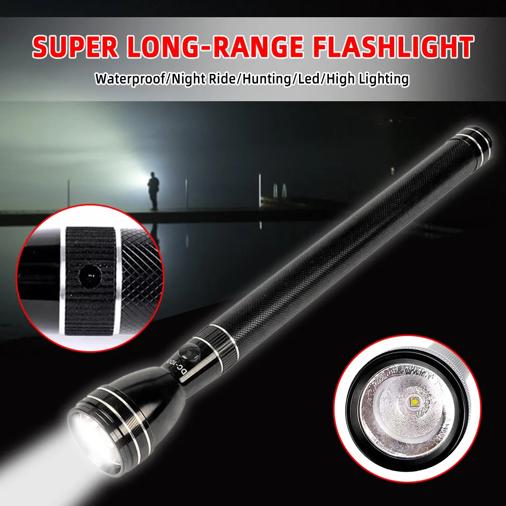 Rechargeable-Flashlight-Long-Range-Waterproof-Lighting-Torch-Night ...