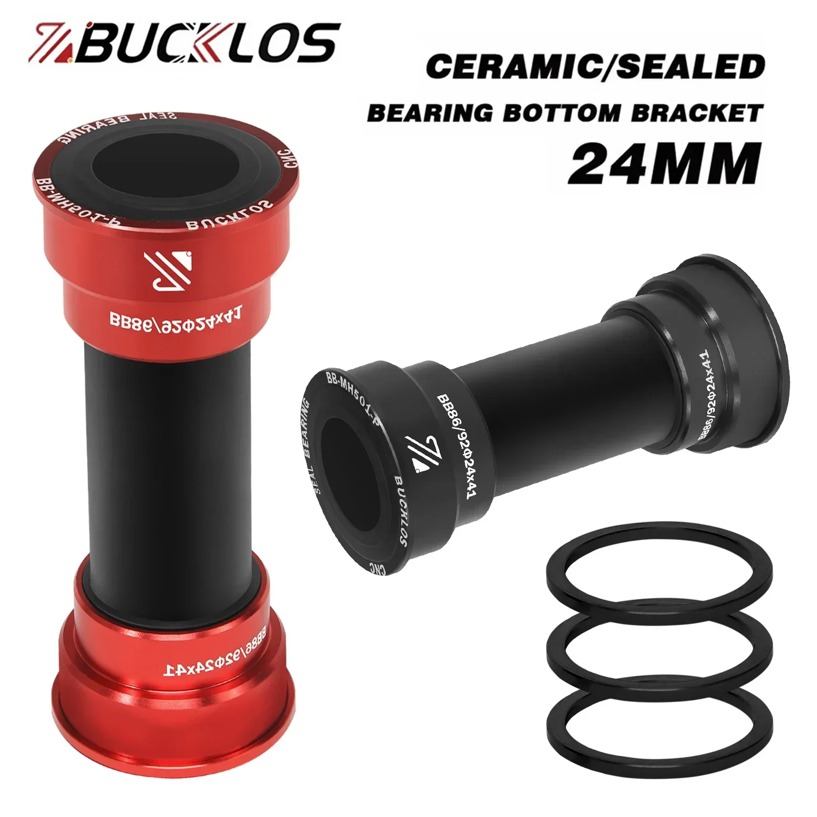 BUCKLOS BB86 92 Bottom Bracket Mtb Road Bicycle Pressfit Thread BB 24mm ...