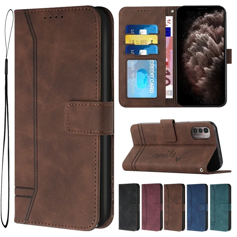 Wallet-With-Hand-Strap-Leather-Card-Case-For-Nokia-G60-G50-G21-G20-G11 ...