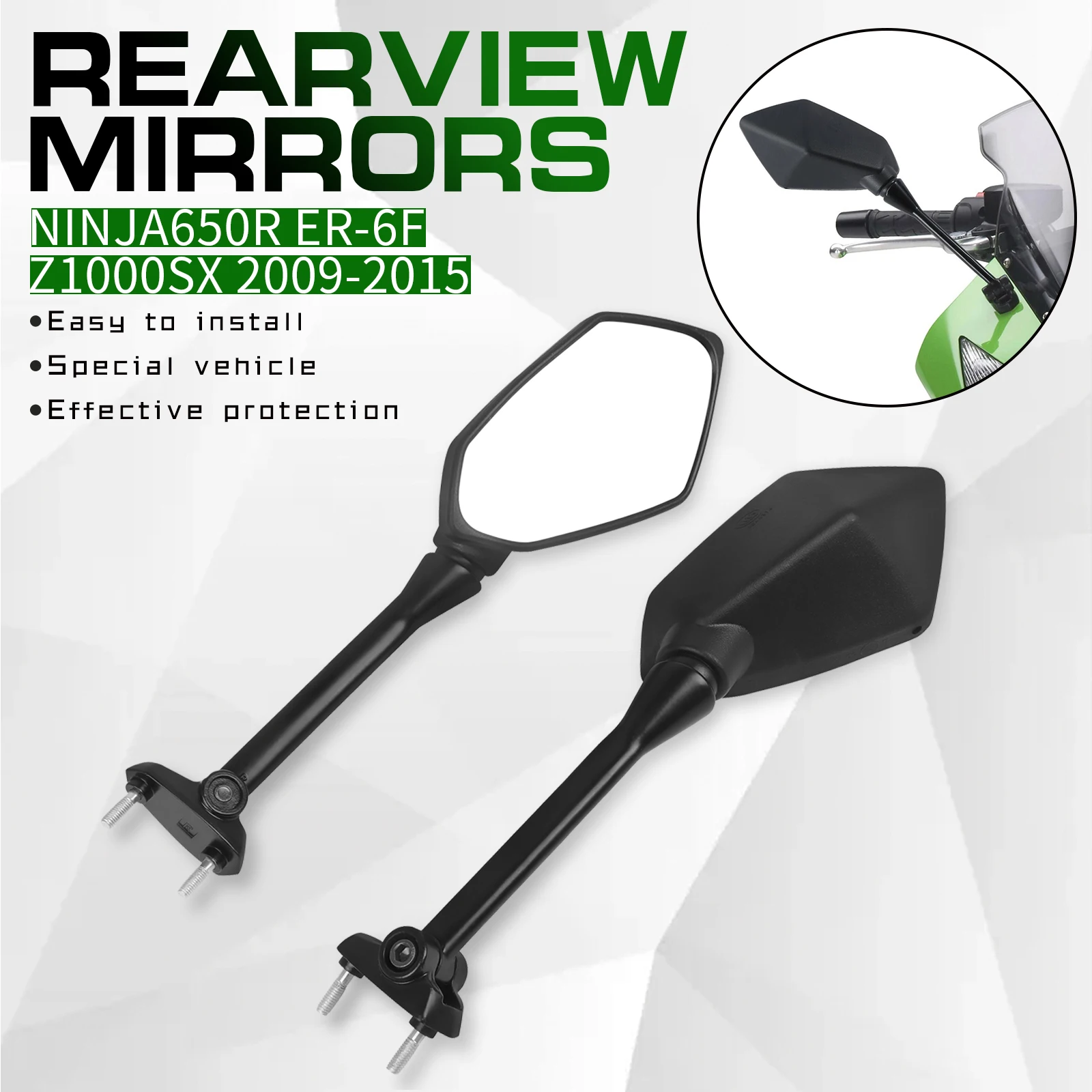 Motorcycle-Rear-View-Rearview-Side-Mirrors-For-Kawasaki-NINJA-650R-ER6F ...