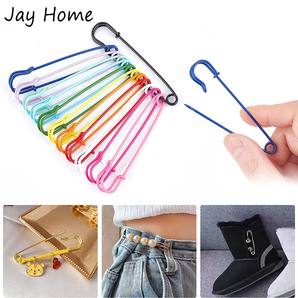20-Heavy-Duty-Safety-Pins-50MM-Spray-Painted-Iron-Safety-Pins-Clothes ...